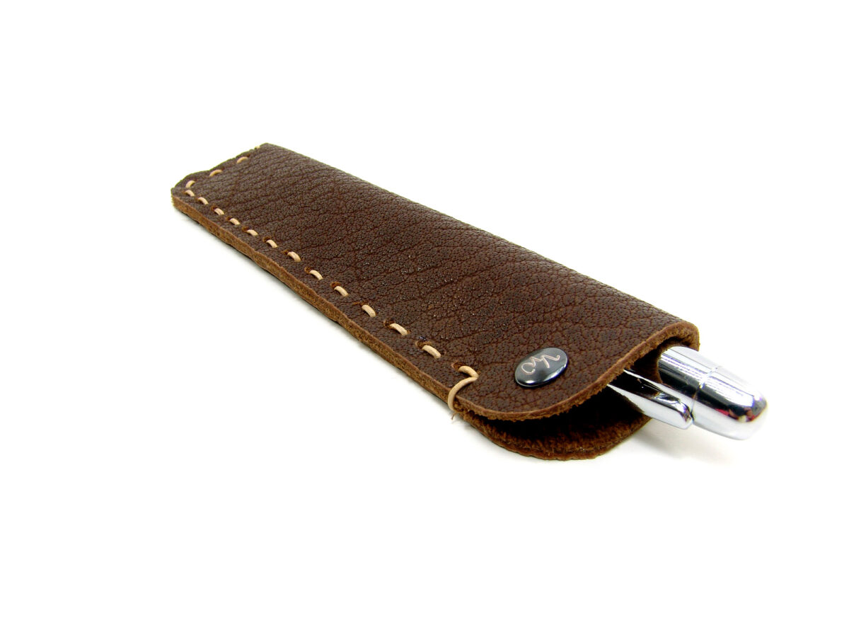Leder Etui für Schreibgeräte - Buffalo Single Pen Case Chocolate ...