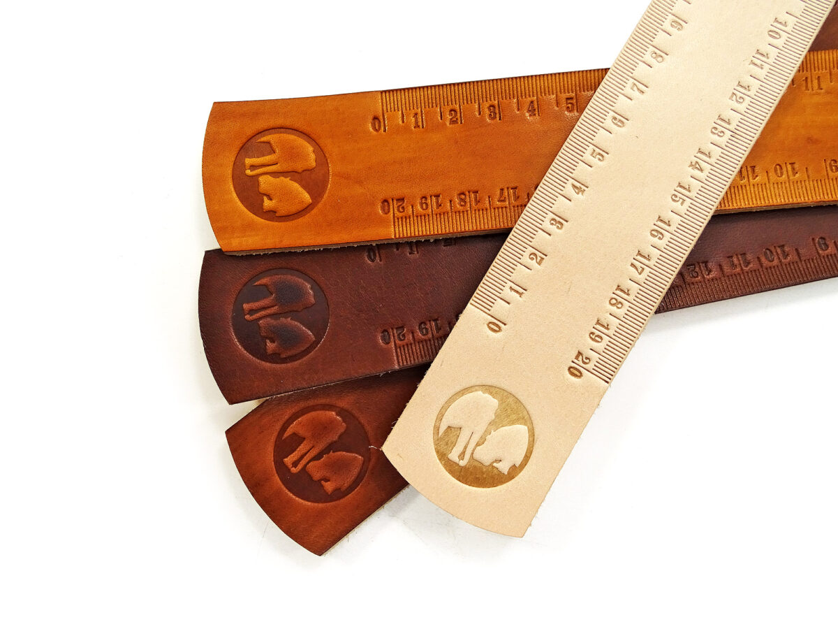 Lineal in Rindleder - OX Ruler Nature 20 - Zentimetermaß mit 20 cm ...