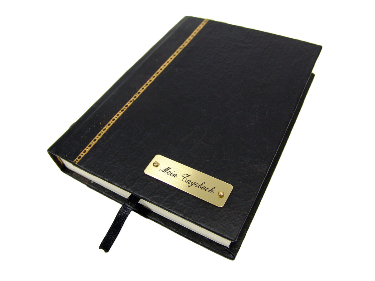 Hardcover Leder Tagebuch mit Reptil-Optik -Braun - Lederbuch