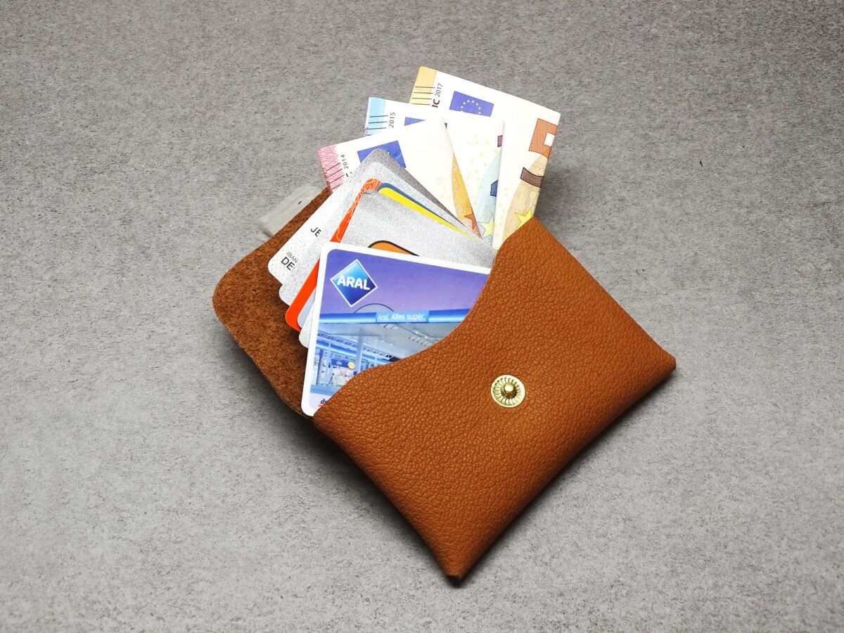 Karten Etui - Cards & Cash Buffalo Caramel - Lederbuch