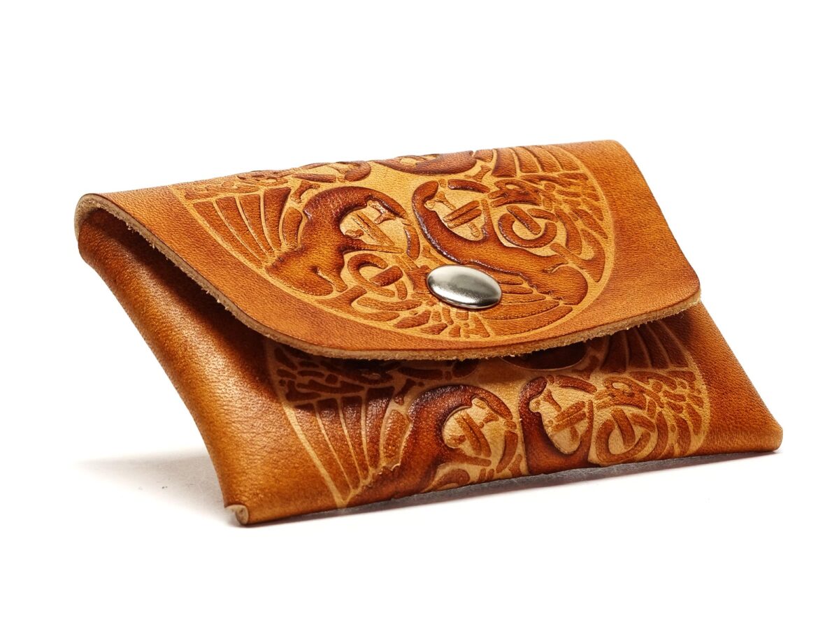 Karten Etui - Cards & Cash Dragons Light - Lederbuch