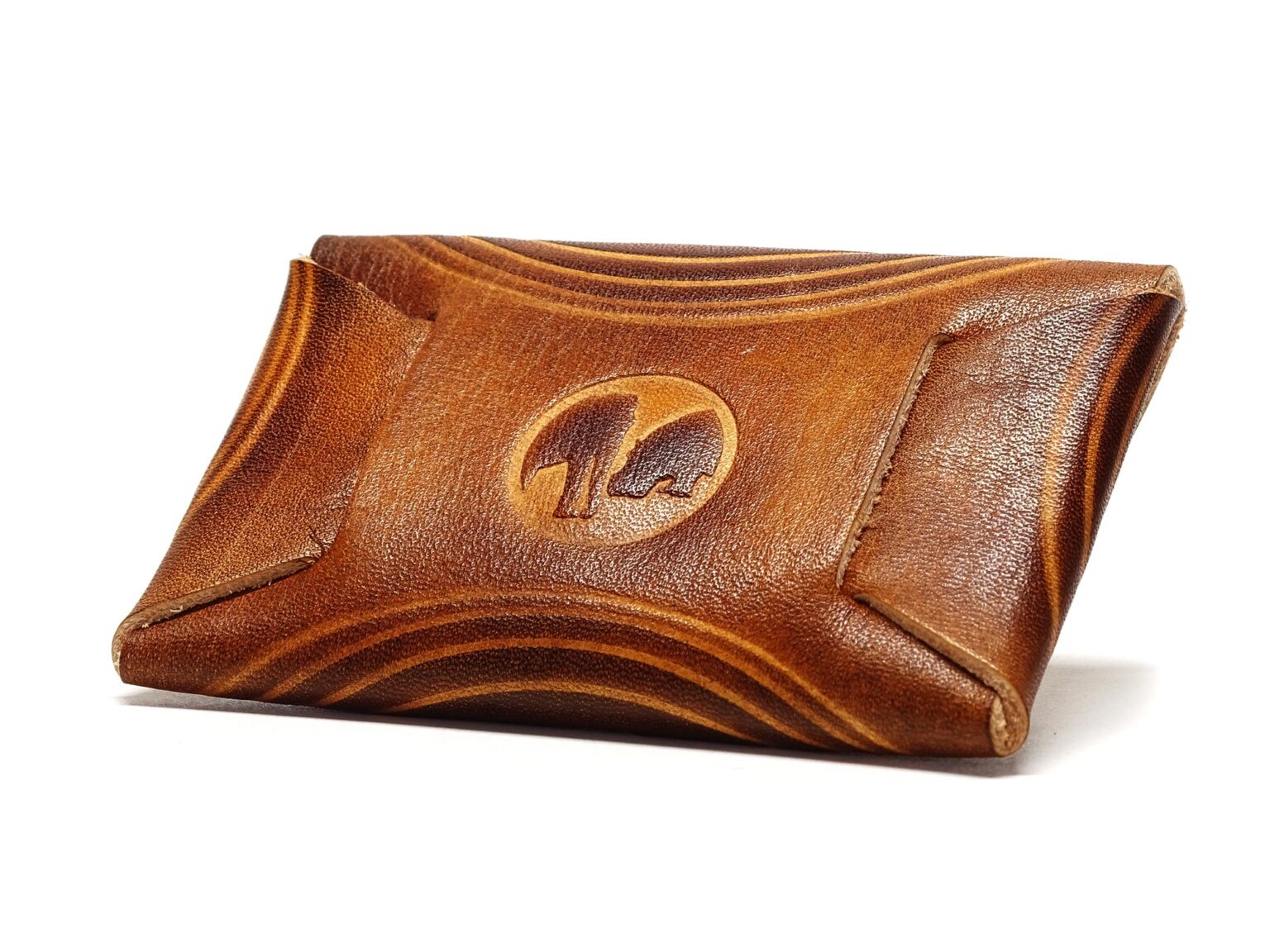 Karten Etui - Cards & Cash Swirl Dark - Lederbuch