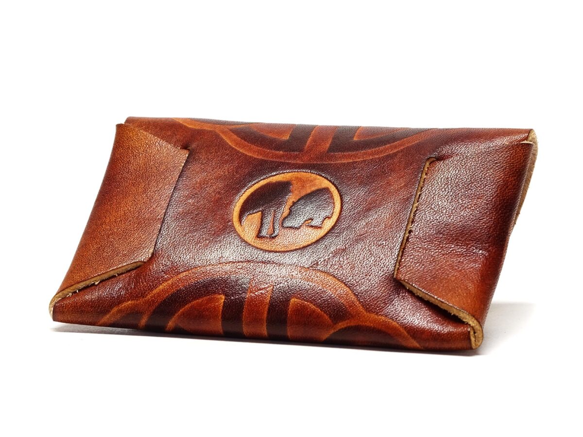 Karten Etui - Cards & Cash Wattle Dark - Lederbuch