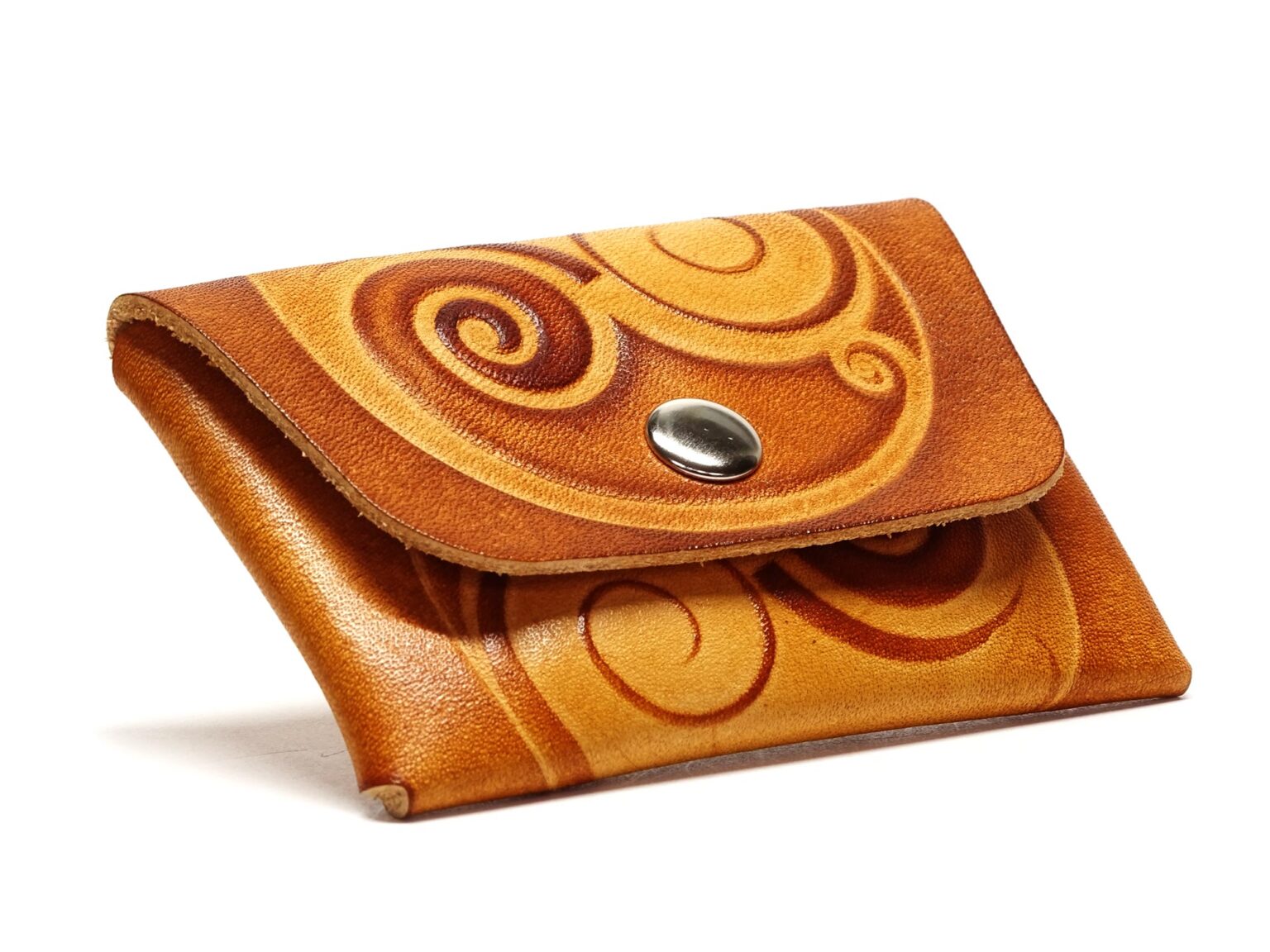 Karten Etui - Cards & Cash Yin Yang Light - Lederbuch